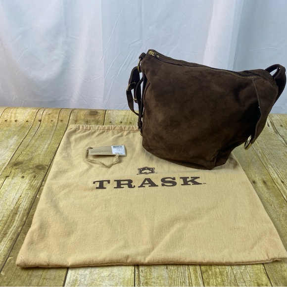 Trask | Bags | Nwt Trask Rich Brown Morgan Suede Hobo Bag Msrp 395 ...